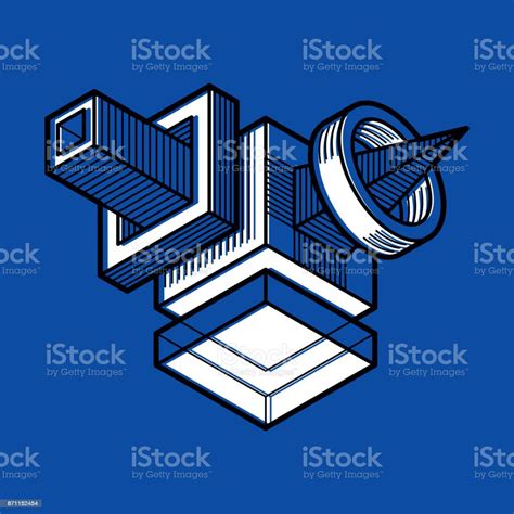 3 차원 벡터 큐브 및 기하학적 형태를 사용 하 여 만든 추상 모양입니다 0명에 대한 스톡 벡터 아트 및 기타 이미지 0명 3차원 형태 건설 산업 Istock