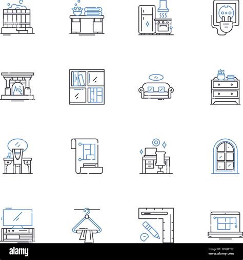 Information Architecture Line Icons Collection Ierarchy Classification Organization Taxonomy