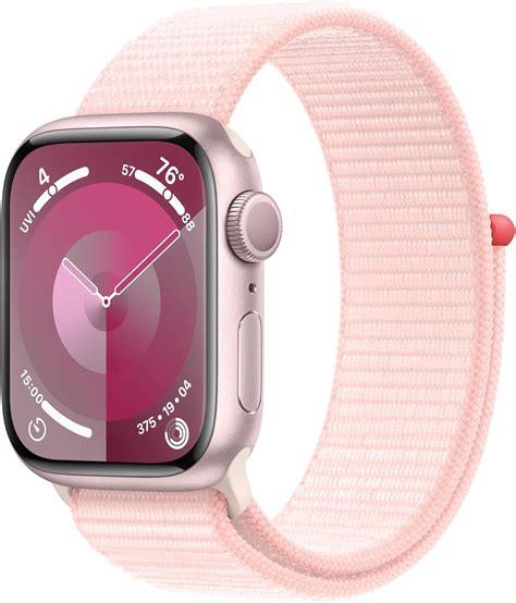Apple Watch Series 9 [gps 41mm] Smartwatch With Pink Aluminum Case With Light Pink Sport Loop