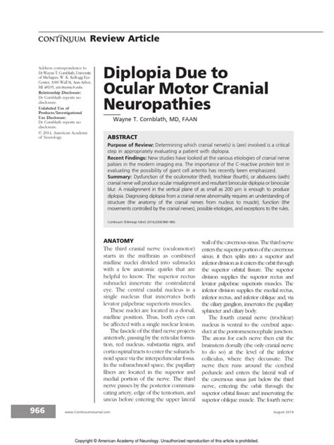 Pdf Diplopia Due To Ocular Motor Cranial Neuropathies 16 Dokumen Tips