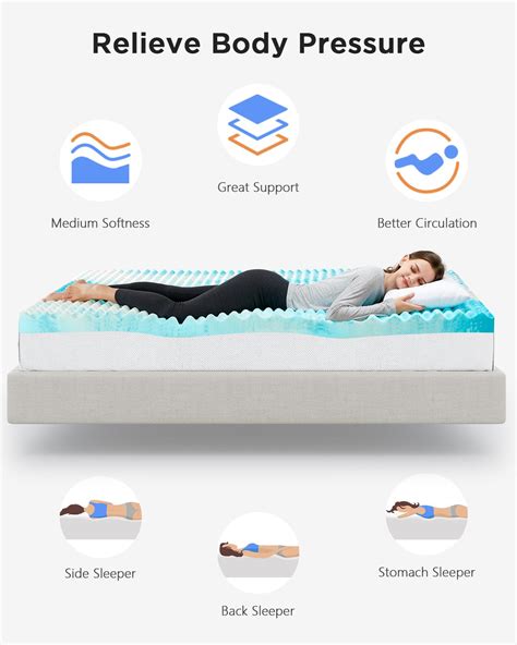 Perlecare 3 Inch Full Egg Crate Memory Foam Mattress