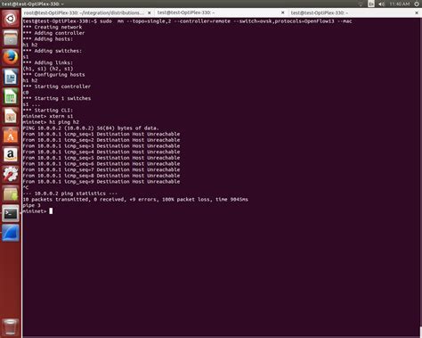 Ping Is Not Working On Single Topology Created On Mininet Stack Overflow