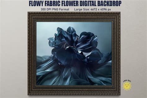 Flowy Fabric Flower Digital Backdrop Graphic By Lazy Sun · Creative Fabrica