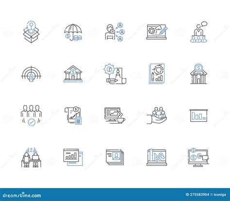 Risk Management Line Icons Collection Mitigation Assessment Prevention Security Contingency