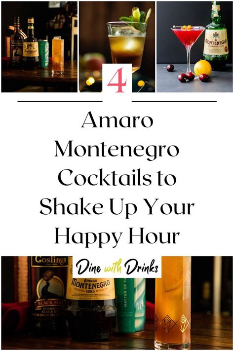 4 Amaro Montenegro Cocktails To Shake Up Your Happy Hour