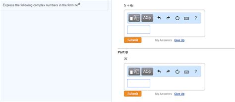 Solved Express The Following Complex Numbers In The Form Chegg
