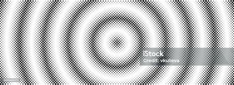 하프톤 서클 배경입니다 흑백 점선 원형 그라디언트 방사형 만화 대상 텍스처입니다 페이딩 도트 진원지 벽지 개념입니다 그런지 거친 라운드 팝 아트 래스터화 된 배경 벡터 0
