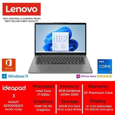 Jual Lenovo Ideapad Slim I Iau Rj Qid Core I U Gb Gb Ssd Win Home Ohs