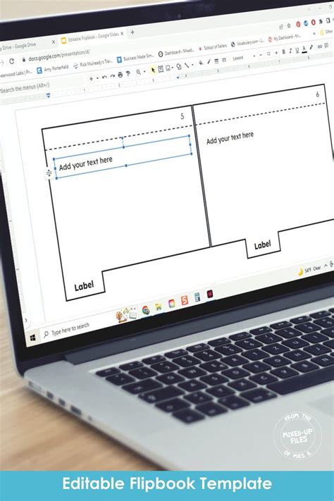 Editable Flipbook Template Flip Book Teacher Preparation Transition Words And Phrases