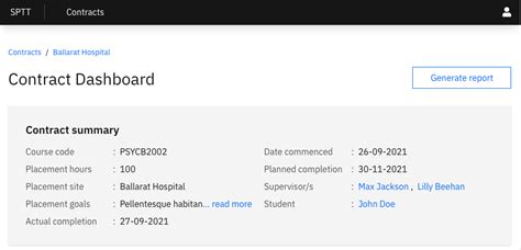 Generate Report Sptt