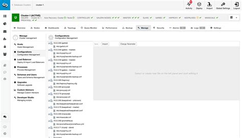 Clustercontrol Config And Performance Management Features Severalnines