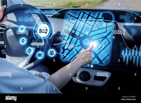 Futuristic Vehicle And Graphical User Interfacegui Intelligent Car