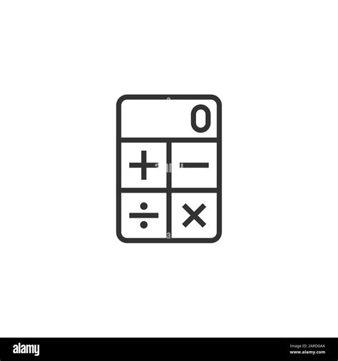 Calculator Icon In Flat Style Calculate Vector Illustration On White Isolated Background