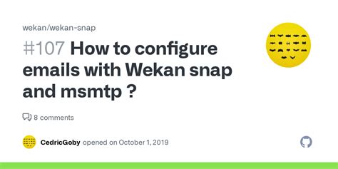 How To Configure Emails With Wekan Snap And Msmtp Issue 107 Wekan Wekan Snap GitHub