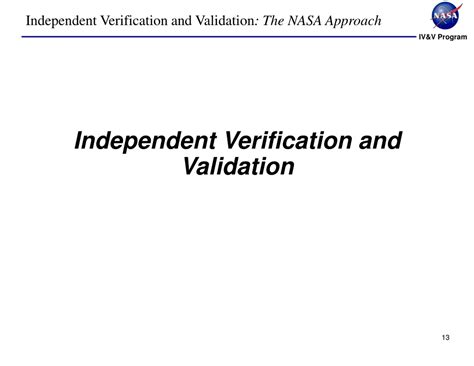 Ppt Software Independent Verification And Validation Ivandv An