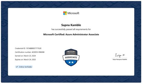 Microsoftcertification Az104 Azureadministrator Linkedinlearning Sapna Kamble