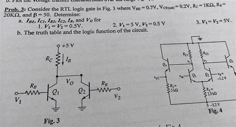 Solved Prob 3 Consider The Rtl Logic Gate In