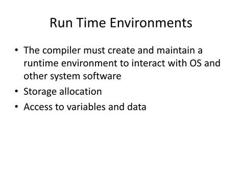 Ppt Run Time Environments Powerpoint Presentation Free Download Id2536651
