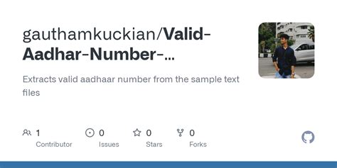 Github Gauthamkuckian Valid Aadhar Number Extractor Extracts Valid Aadhaar Number From The