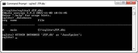 Sqlite Attach Database Tpoint Tech
