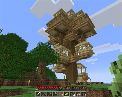 Treehouse Minecraft Houses Cool Minecraft Minecraft Tutorial