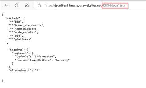 Iis Serve JSON Static Files From Azure WebApp Stack Overflow