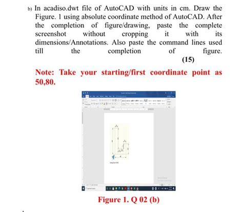 Solved B In Acadisodwt File Of Autocad With Units In Cm