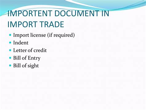 Import Export Procedure Pptx