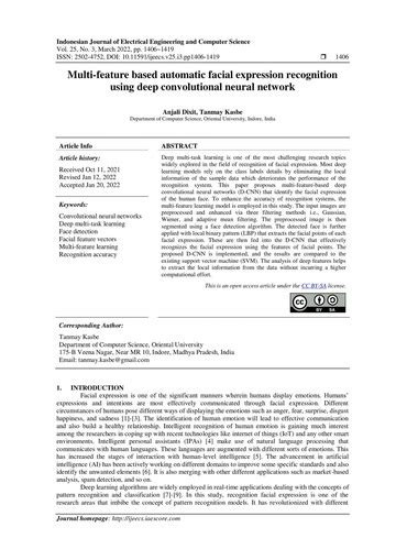 multi feature based automatic facial expression recognition using deep