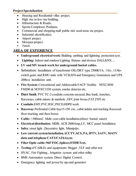 Project Electrical Engineer Docx