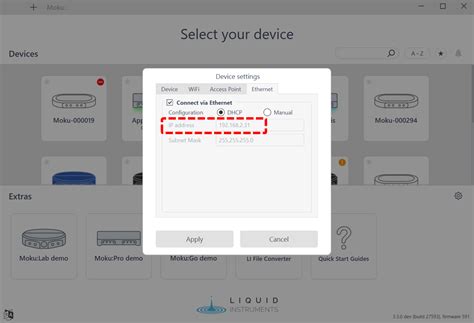 issues with moku go using in labview ip address moku go liquid