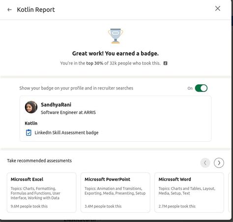 Sandhyarani Doti On Linkedin Linkedinskillassessment Badge Kotlin