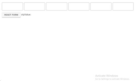 OTP Input Fields With JavaScript