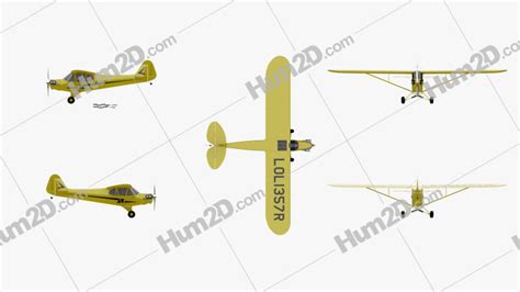 Piper J 3 Cub Blueprint In Png Download Aircraft Clip Art Images