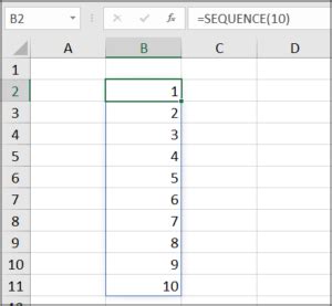 Sequence Function In Excel Computergaga