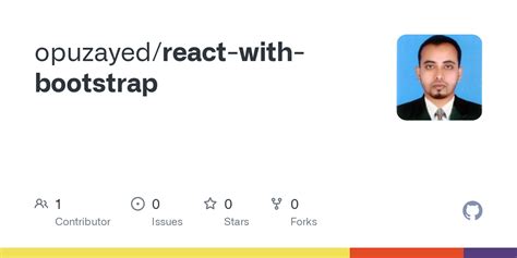 GitHub Opuzayed React With Bootstrap