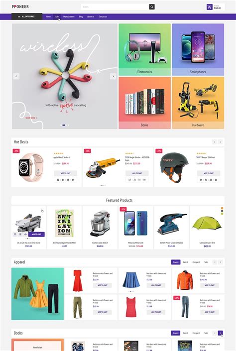 Pioneer Nopcommerce Theme Premium Ecommerce Templates Nop