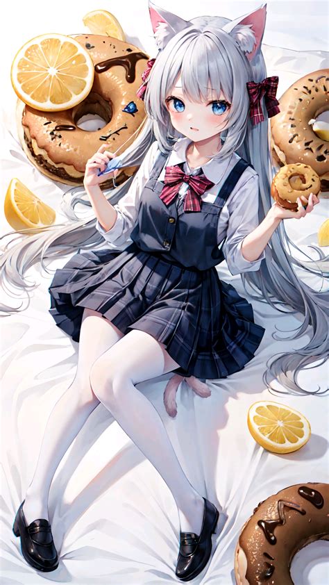 【二次元雪糕】白丝猫娘 哔哩哔哩