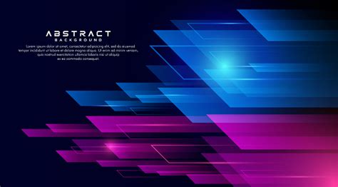추상 그라데이션 블루 핑크 기하학적 모양 배경에 라이트 효과 기하학적 모션 기술 디지털 미래 개념 사각형은 텍스트에 대한 공간이 있는 그래픽 디자인 요소를 형성합니다 벡터