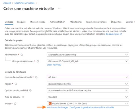 Kali Linux Sur Azure Comment Créer Une Vm