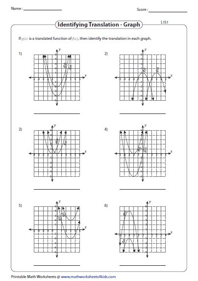 Quadratic Transformation Worksheet