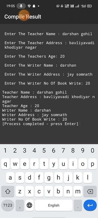 Multiple Inheritance Program With Cpp With Oops Youtube