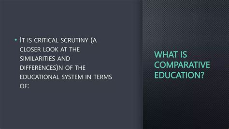 Comparative Education Key Elements Pptx