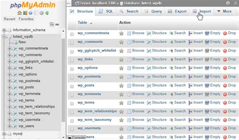 How To Import Table In Mysql Phpmyadmin
