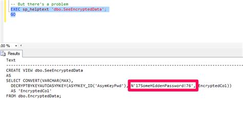 using views to expose encrypted data in sql server