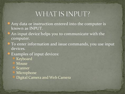 Ict 123 Input Devices