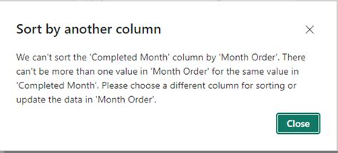 Column Sort Error Rpowerbi
