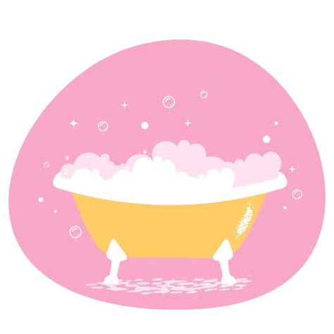Baño Con Fondo De Ilustración De Burbujas Baño Baño Bañera Pico