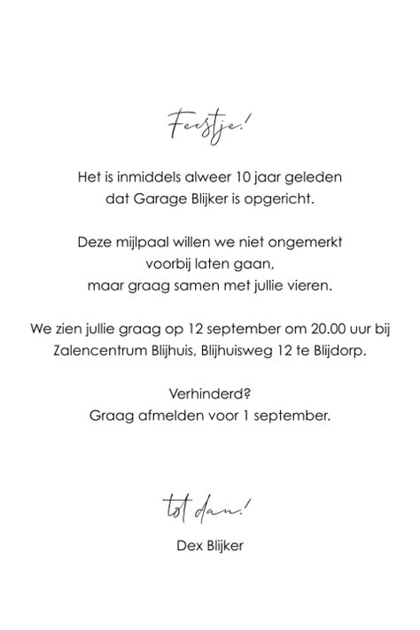 Stijlvolle Zakelijke Uitnodiging 25 Jarig Jubileum Met Champagne