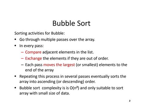 Solution Understanding Data Structure Algorithm Bubble Sort Solved